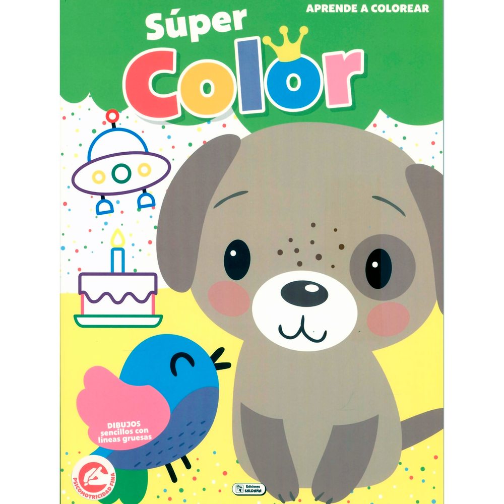 Perro. Super Color. Aprende A Colorear Ediciones Saldana Libro x 1.0 ...
